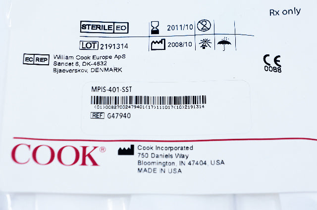 Cook G47940 Micropuncture Introducer Set Silhouette Transitionless 21G ...
