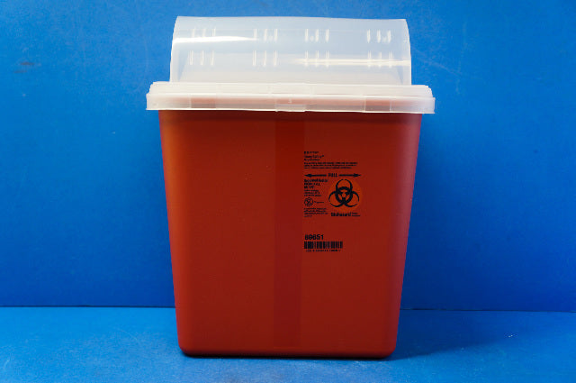 Covidien 89651 Sharp Safety Sharps Container, Horizontal Drop, Red ~ B ...