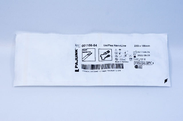 Pajunk 001156-84 UniPlex NanoLine 22G x 100mm ~ Pack of 10 – Imedicsales