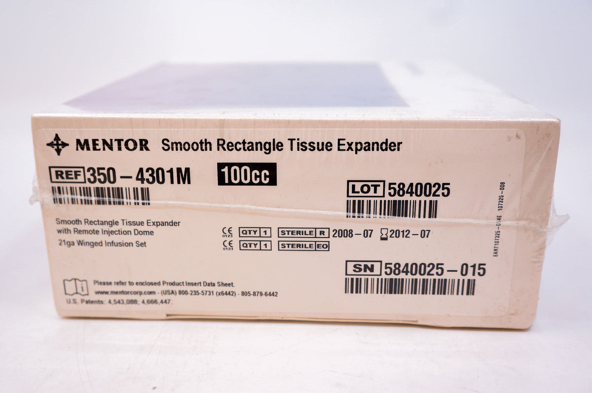 Mentor 350-4301M Smooth Rectangle Tissue Expander 100cc (x) – Imedicsales