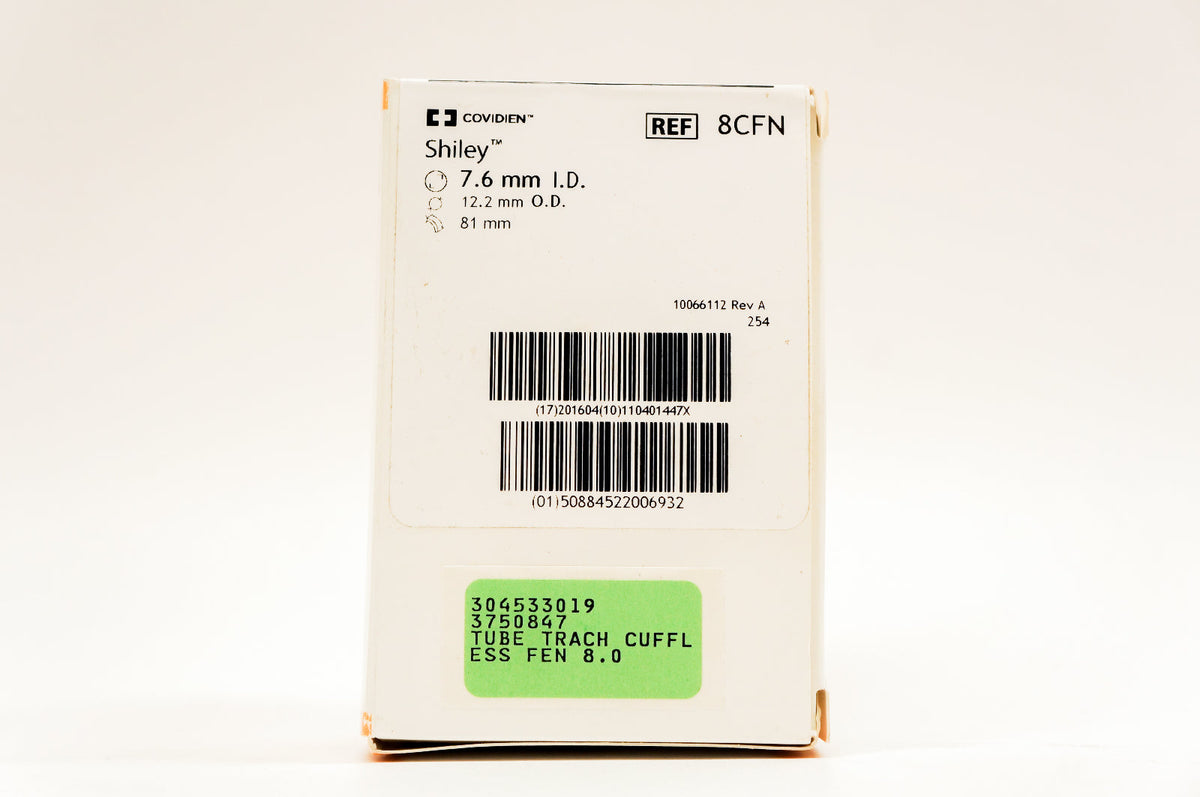 Covidien 8CFN Shiley Tracheostomy Tube Cuffless with Inner Cannula 7.6 ...