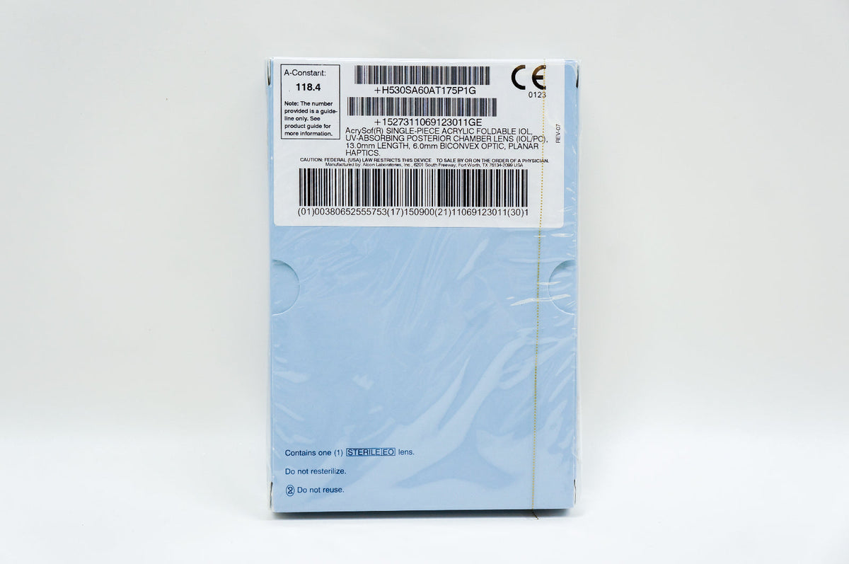 Alcon SA60AT Intraocular Lens 17.5D, Length 13mm, Optic 6.0mm (x ...