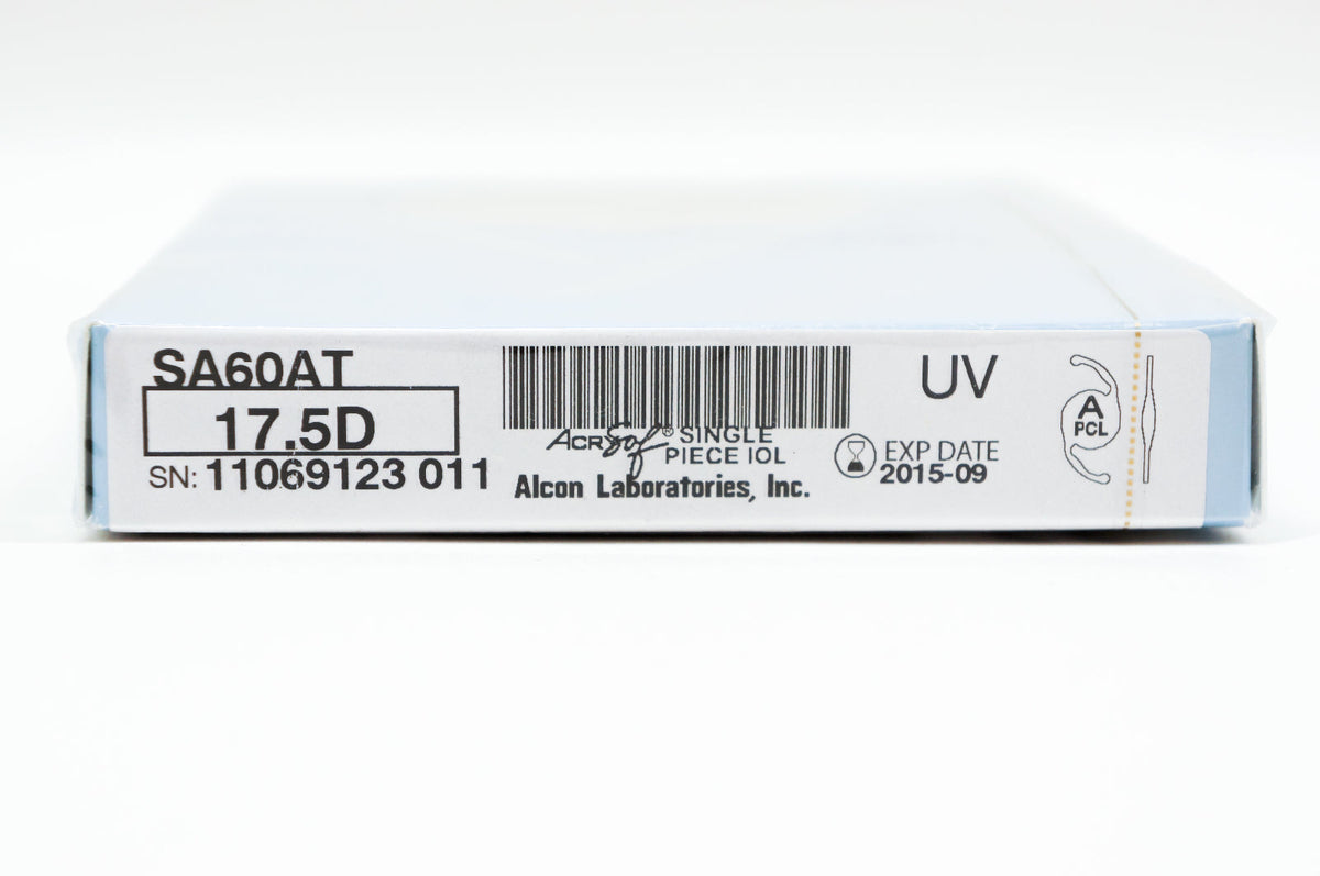 Alcon SA60AT Intraocular Lens 17.5D, Length 13mm, Optic 6.0mm (x ...