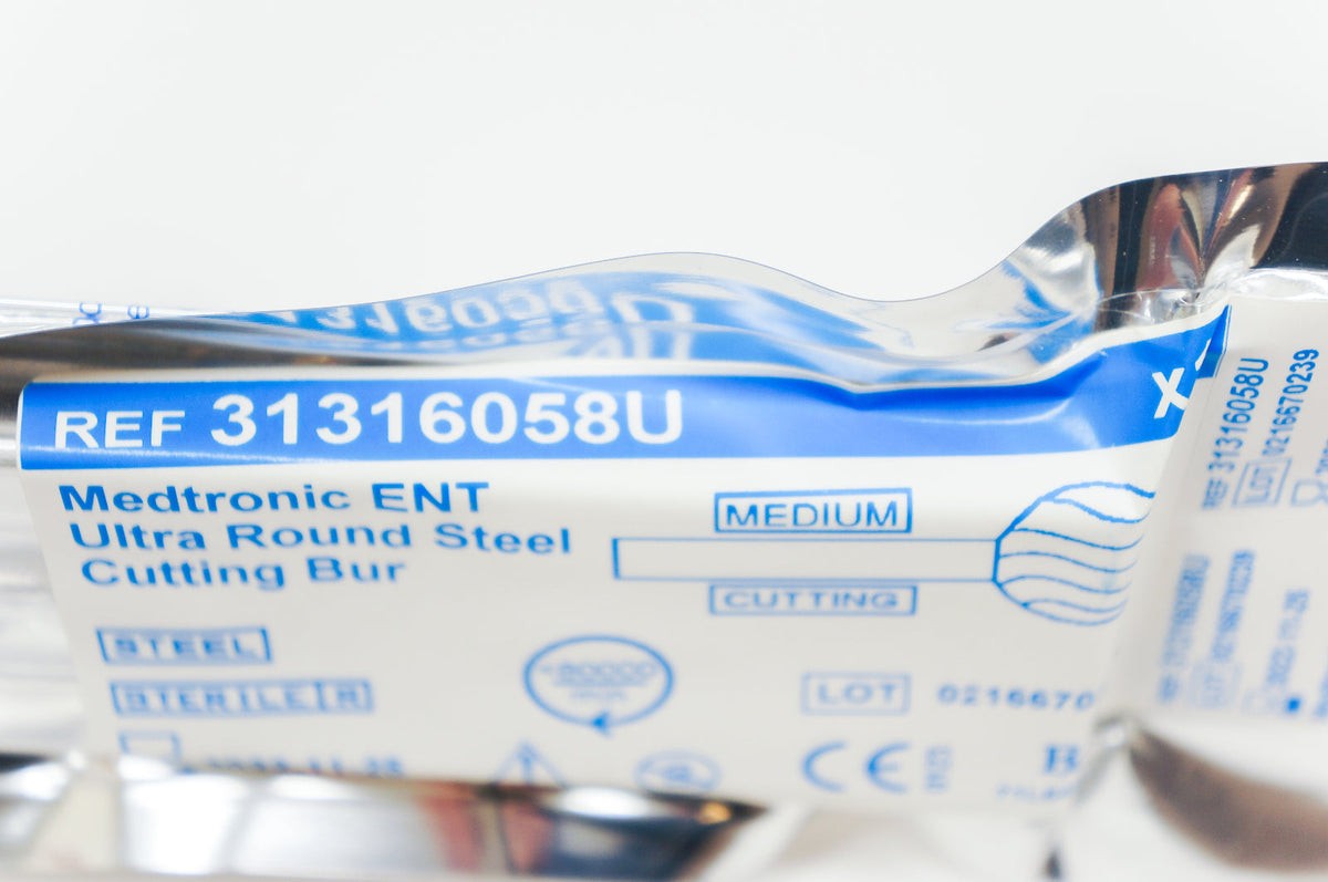 Medtronic 31316058U ENT Ultra Round Steel Cutting Bur, Medium – Imedicsales