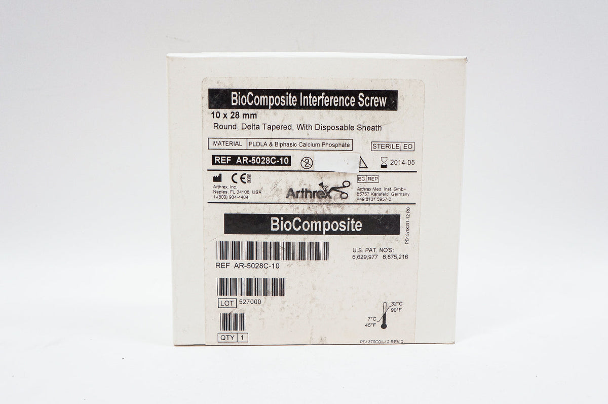 Arhrex AR-5028C-10 BioComposite Interference Screw 10 x 28mm (x ...
