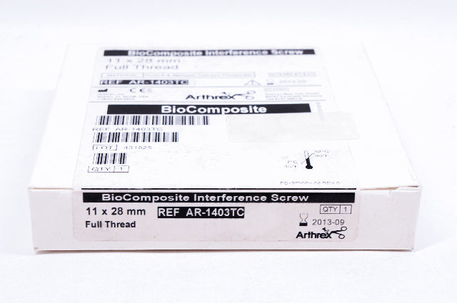 Arthrex AR-1403TC BioComposite Interference Screw 11 x 28mm, Full Thre ...