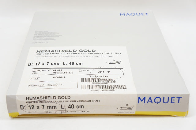 Maquet 085127 Hemashield Gold Knitted Microvel Double Velour D 12x7mm ...