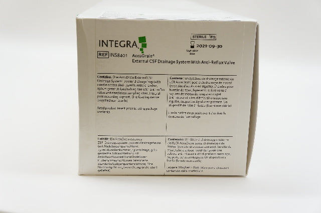 INTEGRA INS8401 AccuDrain External CSF Drainage System With Anti-Reflu ...