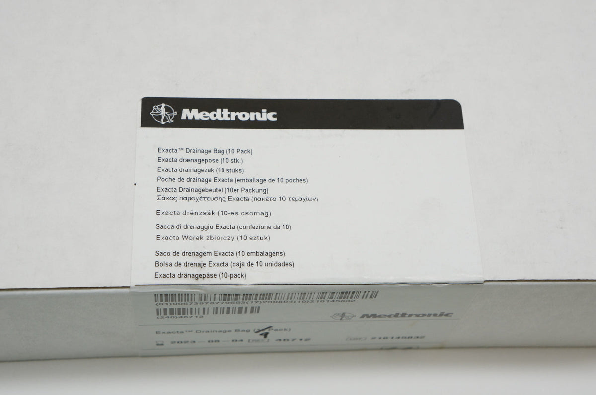 Medtronic 46712 Exacta Drainage Bag - Box of 9 – Imedicsales