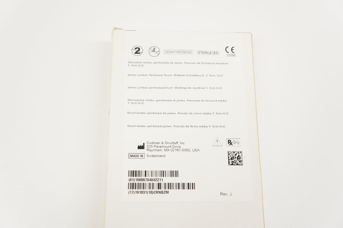 Codman 82-6201 ACCU-FLO James Lumbar Peritoneal Shunt 50cm, Medium (x ...
