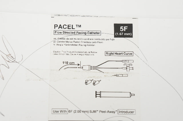 St. Jude Medical 401763 PACEL Flow Directed Pacing Cath. 5F (x ...