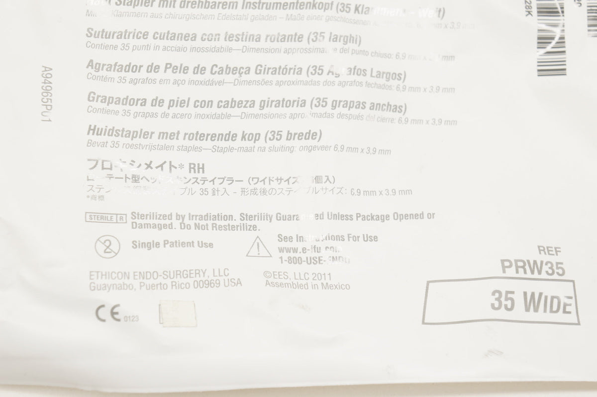 Ethicon PRW35 Proximate RH Rotating Head Skin Stapler 35 Wide (x ...