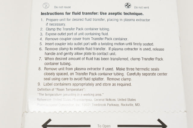 FRESENIUS KABI 4R2023 Fenwal Transsfer Pack Container - 600mL - Pack o ...