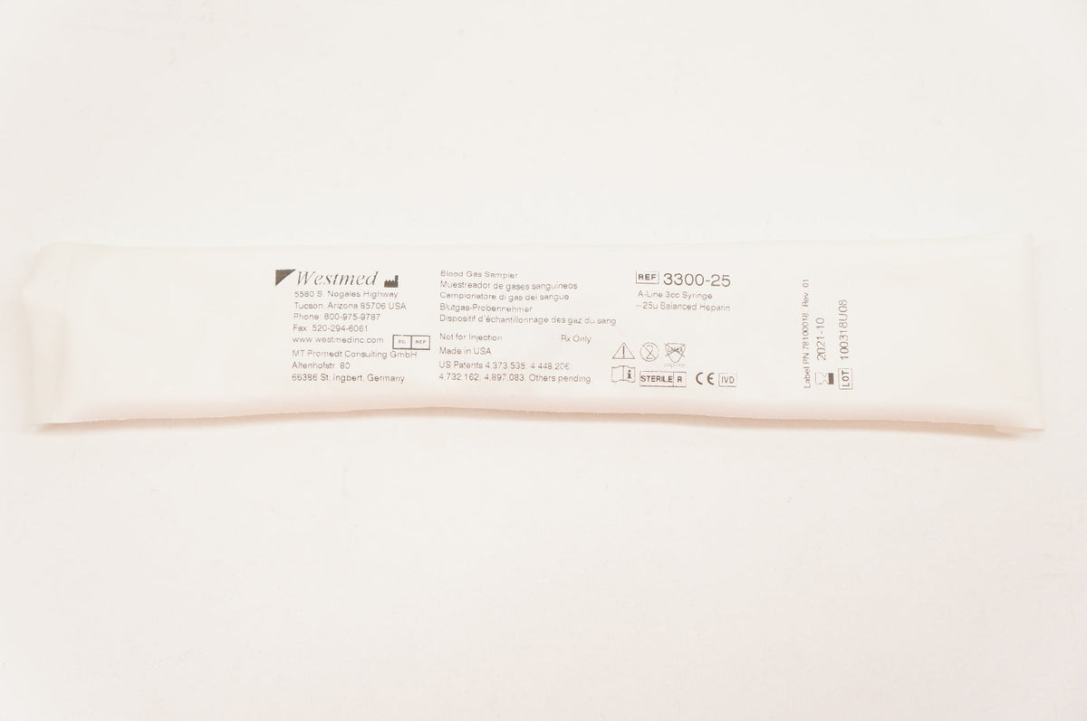 Westmed 3300-25 A-Line 3cc Syringe - Box of 100 – Imedicsales