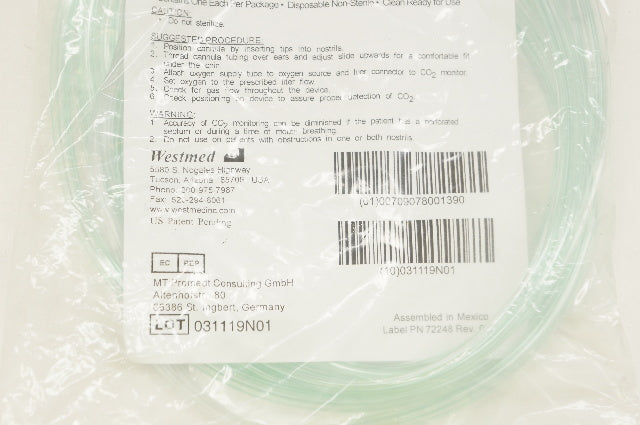 Westmed 0503 Comfort Soft Plus CO2 Sampling Nasal Cannula – Imedicsales