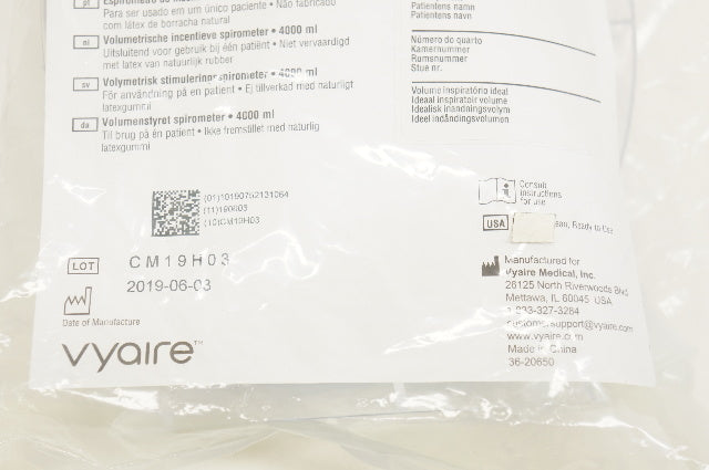 Vyaire 001902A Airlife Volumetric Incentive Spirometer 4000ml – Imedicsales