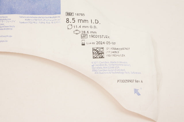 Covidien 18785 Shiley Taper Guard Oral/Nasal Tracheal Tube 8.5 x 11.4m ...