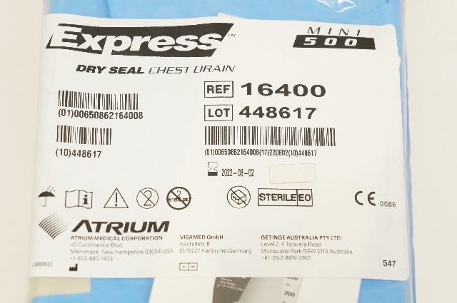 Atrium 16400 Express Dry Seal Chest Drain, Mini 500 – Imedicsales
