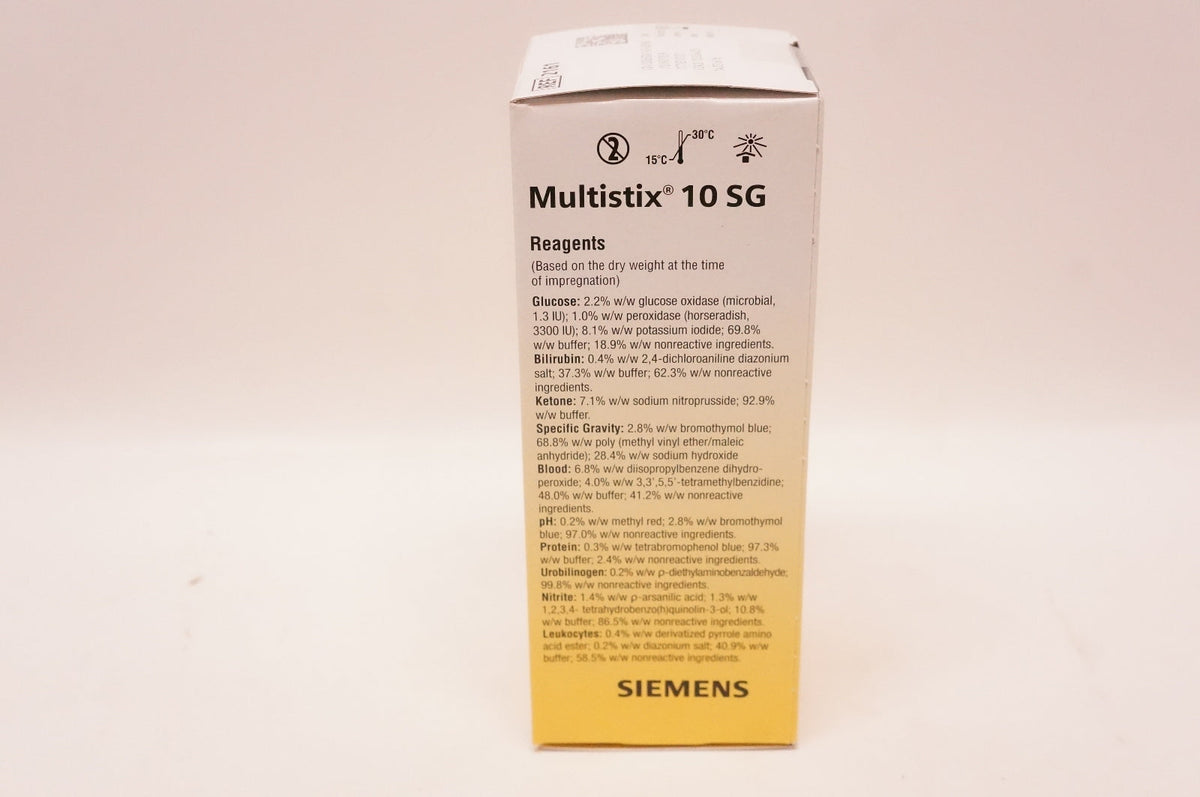 Siemens 2161 Multistix 10 SG Reagent Strips for Urinalysis - Case of 2 ...
