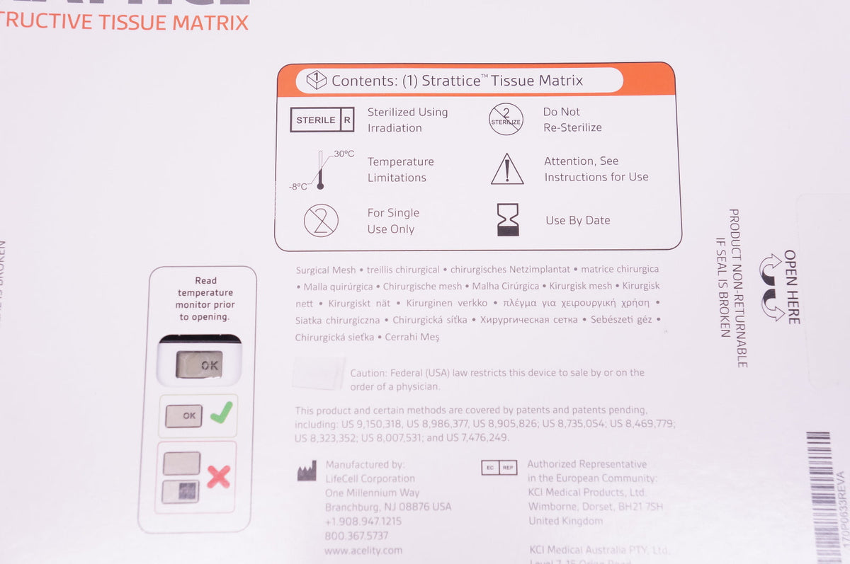 LifeCell 1016005 Strattice Laparoscopic 10 x 16cm (x) – Imedicsales