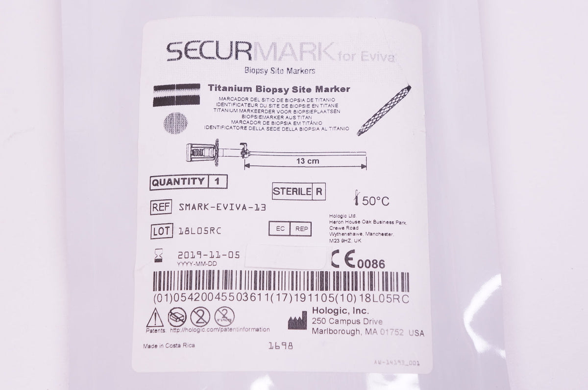 Hologic SMARK-EVIVA-13 Secur Mark Titanium Biopsy Site Marker (x ...