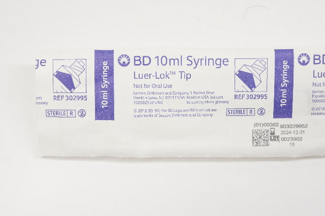 BD 302995 Luer-Lok Tip Syringe 10ml – Imedicsales