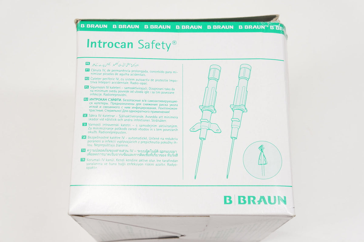 Braun 4252527-02 Introcan Safety 20G x 1-3/4inch - Box of 50 – Imedicsales