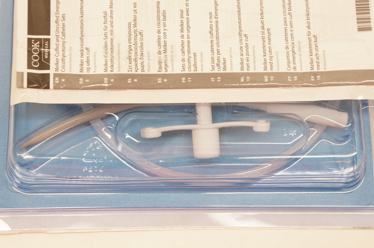 Cook G04652 Melker Uncuffed Emergency Cricothyrotomy Cath. Set 6mm ID ...