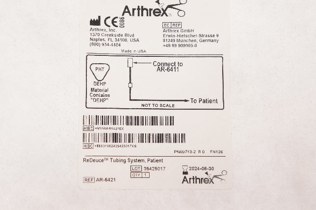 Arthrex AR-6421 ReDeuce Tubing System, Patient – Imedicsales