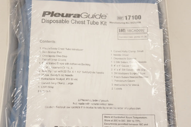 Atrium 17100 Pleura Guide Chest Tube Kit (x) – Imedicsales