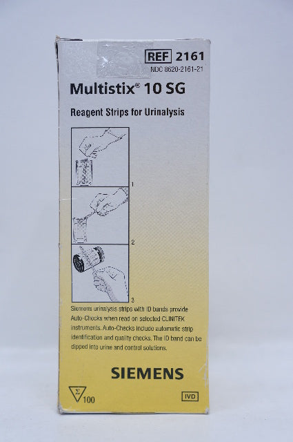 Siemens 2161 Multistix 10 SG Reagent Strips for Urinalysis (x) - Box o ...