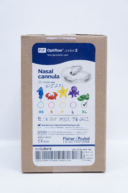 Fisher&Paykel OJR418 Optiflow Junior 2 Nasal Cannula, XL - Box of 20 ...
