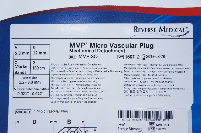 Reverse Medical MVP-3Q MVP Micro Vascular Plug 180cm (x) – Imedicsales