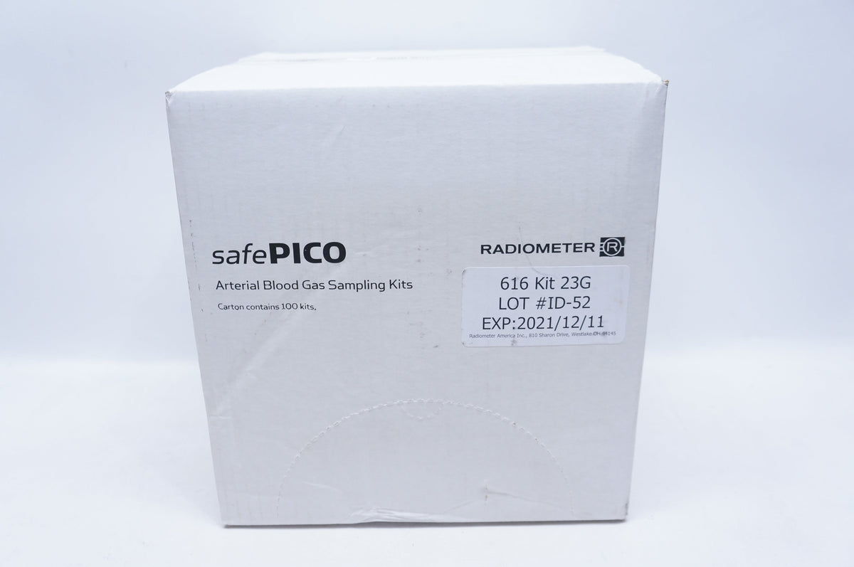 Radiometer 616 Safe Pico Arterial Blood Gas Sampling Kit 23G - Box of ...