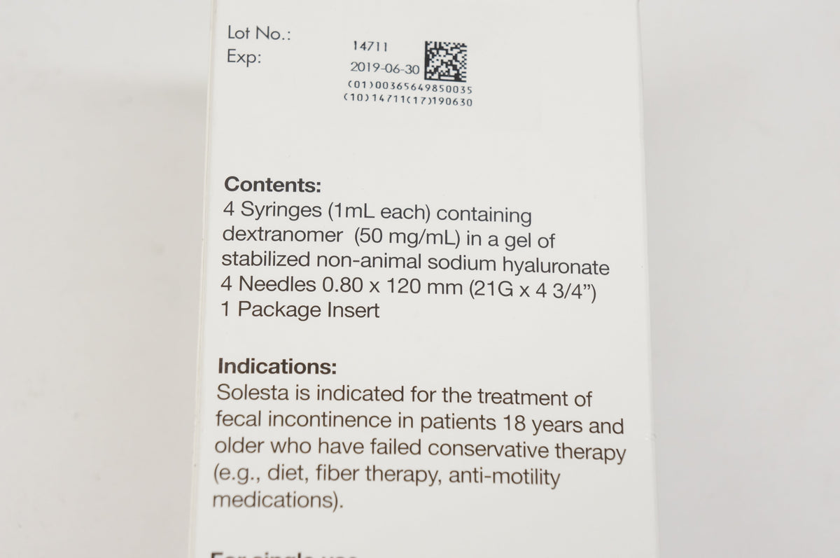 Solesta Injectable Gel 4 x 1ml (x) – Imedicsales