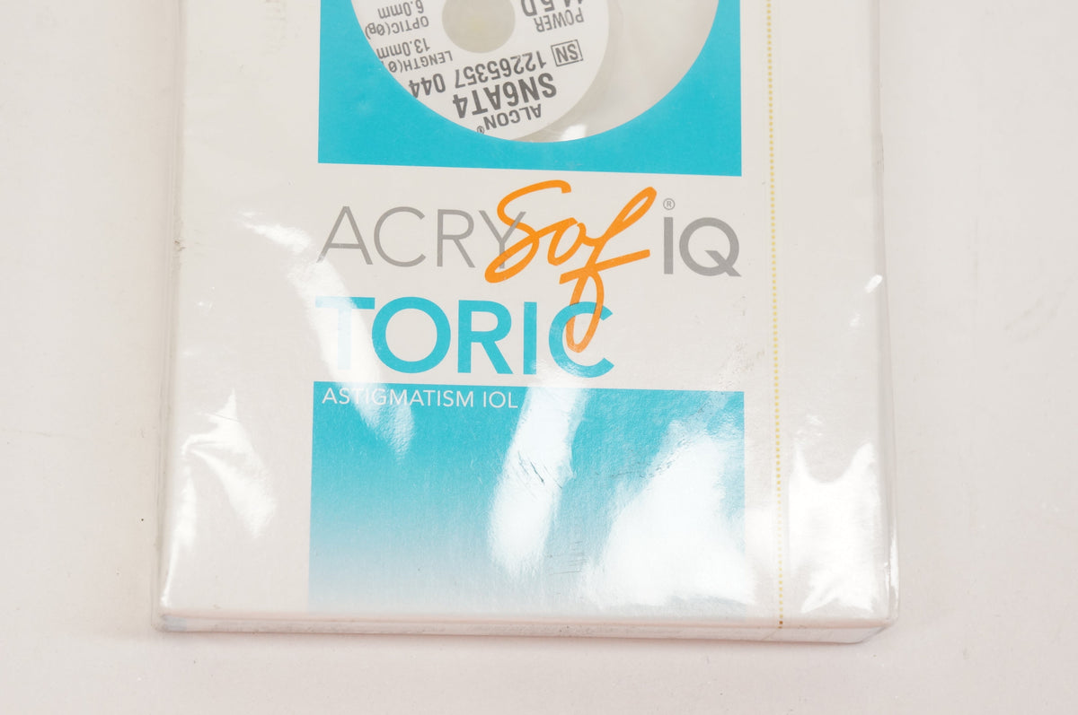 Alcon SN6AT4 Acry Sof IQ Toric Astigmatism IOL, Length 13mm, Optic 6mm ...
