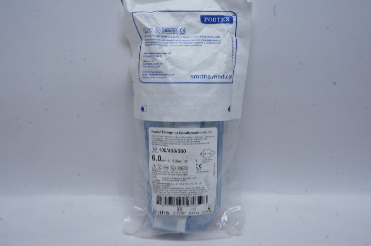 Smiths Medical 100/465/060 Portex Emergency Cricothyroidotomy Kit 6mm ...