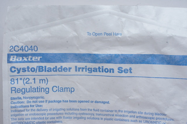 Baxter 2C4040 Cysto/Bladder Irrigation Set 81inch, Regulating Clamp ...