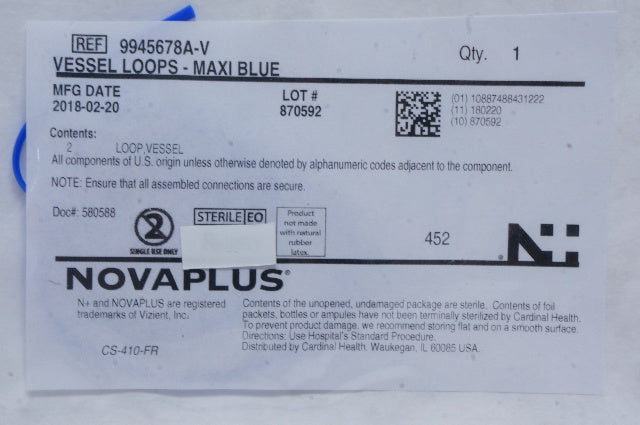 NovaPlus 9945678A-V Vessel Loops - MAXI Blue – Imedicsales