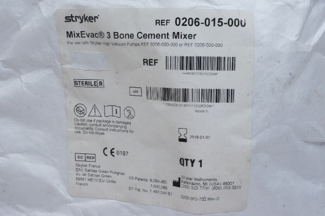 Stryker 0206-015-000 MixEvac 3 Bone Cement Mixer (x) – Imedicsales