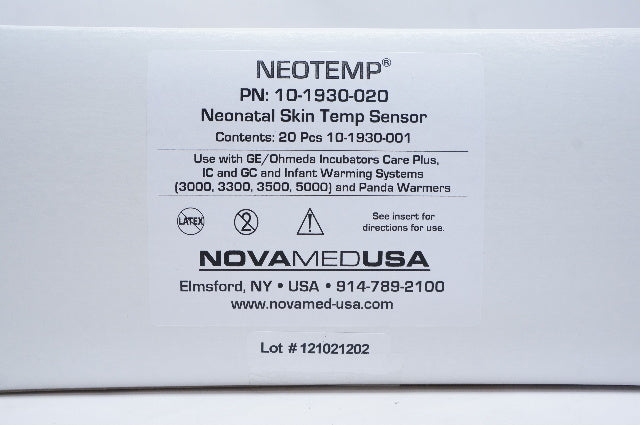 NovaMed 10-1930-020 NEOTEMP Neonatal Skin Temp Sensor - Case of 60 ...