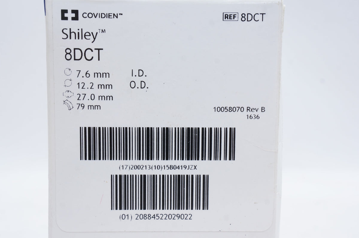 Covidien 8DCT Tracheostomy Tube Cuffed with Disposable Inner Cannula 7 ...