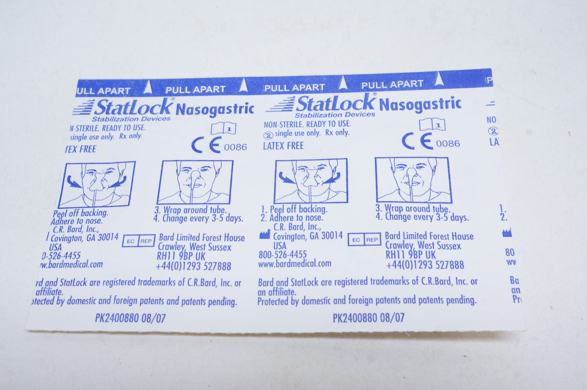 StatLock NG0120 Nasogastric Cath. Stabilization Device (x) - Box of 10 ...