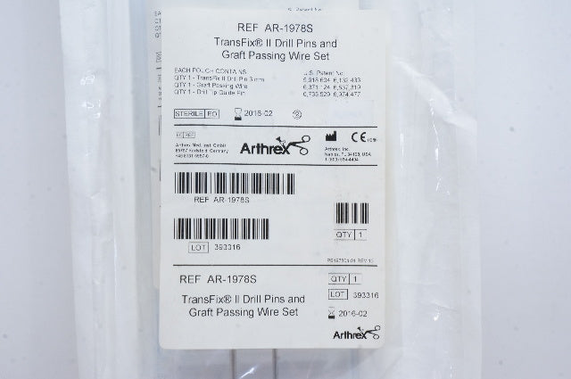 Arthrex AR-1978S TransFix II Drill Pins and Graft Passing Wire Set (x ...