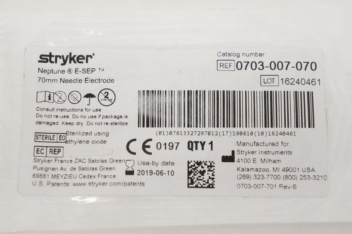 Stryker 0703-007-070 Neptune E-SEP 70mm Ndle Electrode (x) – Imedicsales