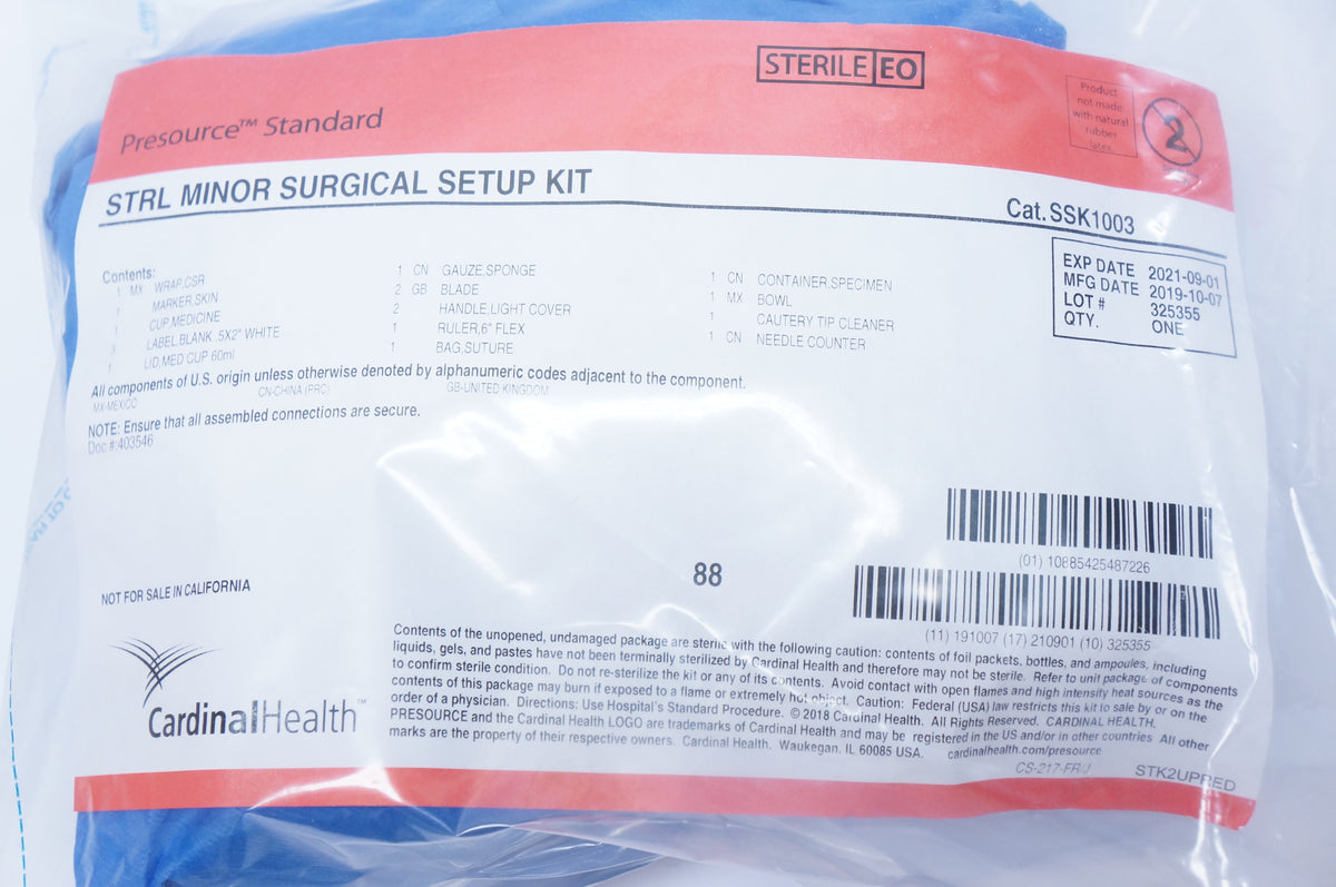 Cardinal Health SSK1003 STRL Minor Surgical Setup Kit – Imedicsales