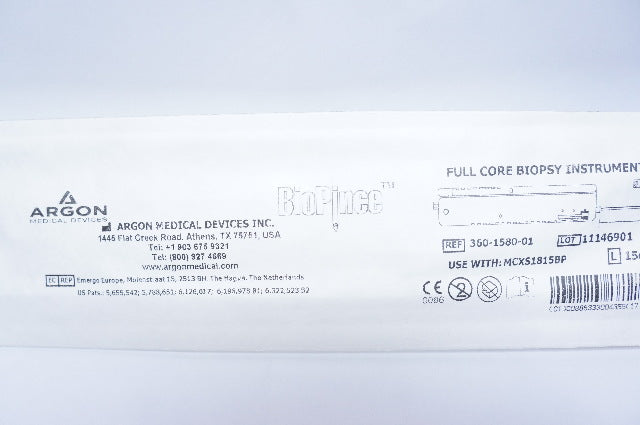 Argon 360-1580-01 BioPince Full Core Biopsy Instrument 13x23mm 15cmx18 ...