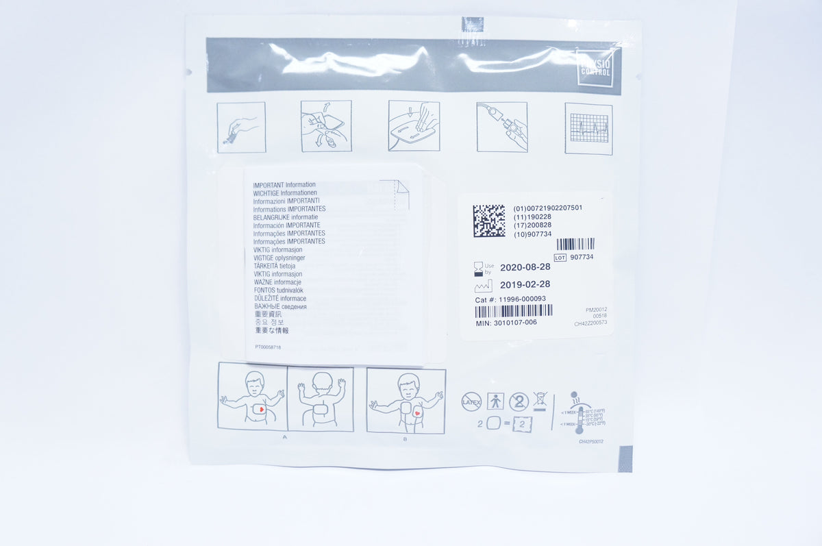 Physio Control 11996-000093 QUIK-COMBO RTS Pediatric Pacing 0-15kg (x ...