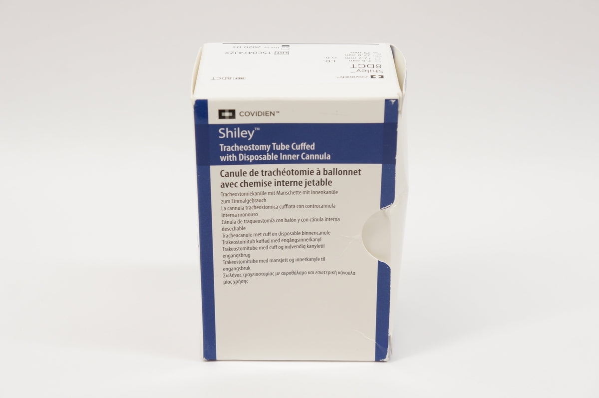 Covidien 8DCT Shiley Tracheostomy Tube Cuffed, 7.6 mm x 12.2 mm x 79 m ...
