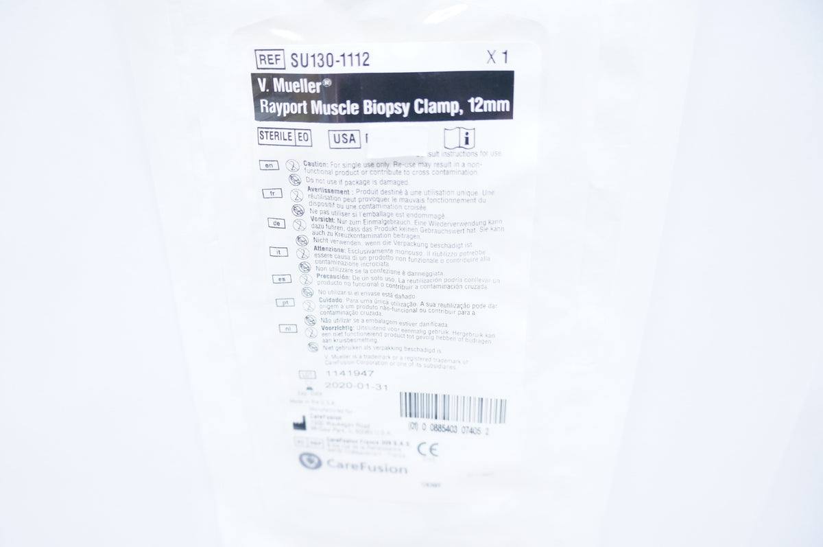 V. Mueller SU130-1112 Rayport Muscle Biopsy Clamp, 12mm (x) – Imedicsales